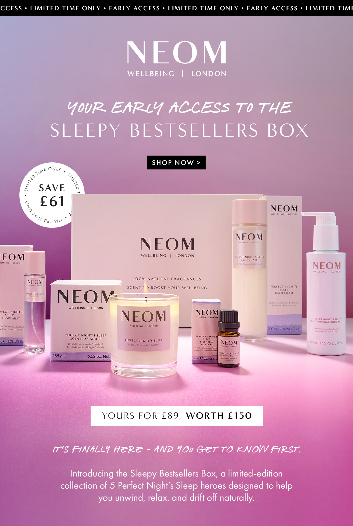 Early Access: The Sleepy Bestsellers Box - NEOM Wellbeing